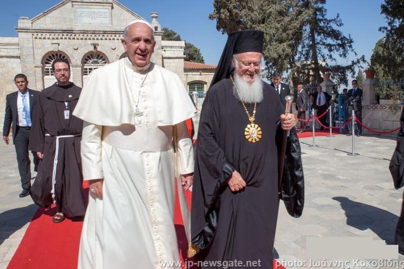MEETING BETWEEN THE POPE AND THE ECUMENICAL PATRIARCH AT THE SUMMER ...
