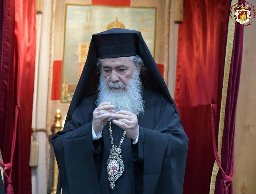 HIS BEATITUDE THE PATRIARCH OF JERUSALEM CONSECRATES AN ICON OF THE ...