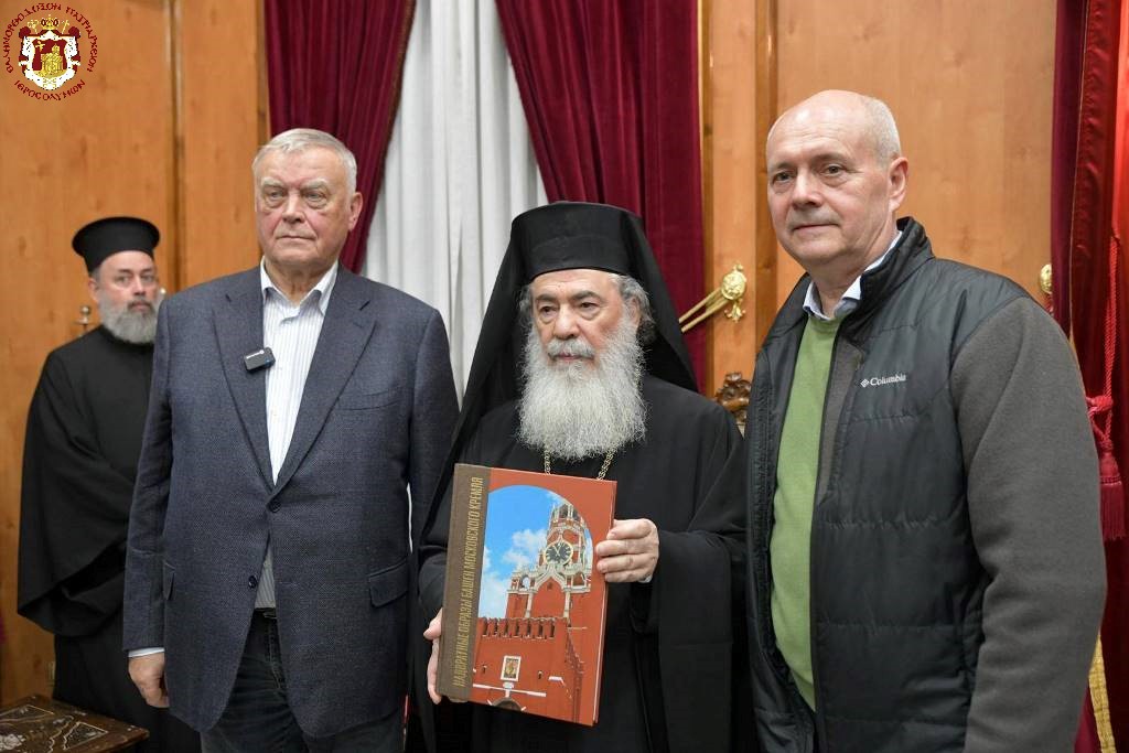 HIS BEATITUDE THE PATRIARCH OF JERUSALEM CONSECRATES AN ICON OF THE ...